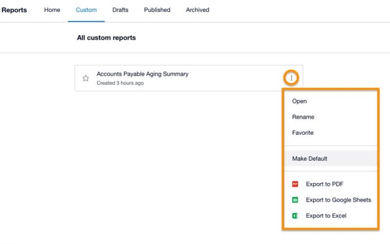 How to Create and Print Custom Reports in Xero