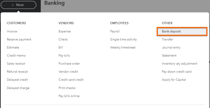 How To Record Bank Deposits in QuickBooks Online