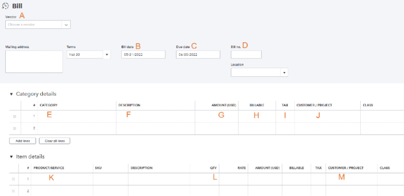 How To Enter Bills in QuickBooks Online