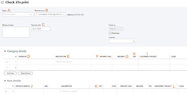 How To Write & Print Checks in QuickBooks Online