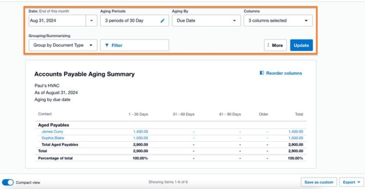 How to Create and Print Custom Reports in Xero