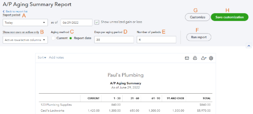 How To Run an Accounts Payable Aging Report in QuickBooks Online
