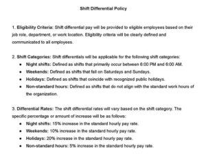 Shift Differential Policy: Small Business Guide (+ Free Template)
