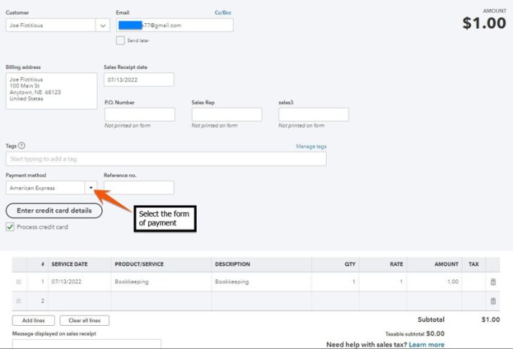 How To Process Credit Card Payments in QuickBooks Online