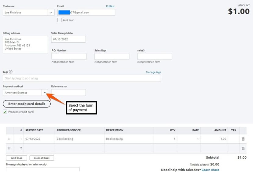 How To Process Credit Card Payments in QuickBooks Online
