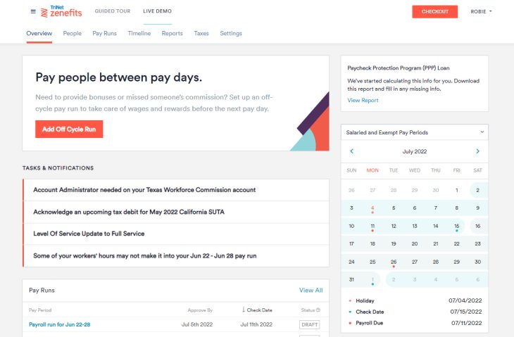 TriNet Zenefits Review: Pricing, Features & Alternatives