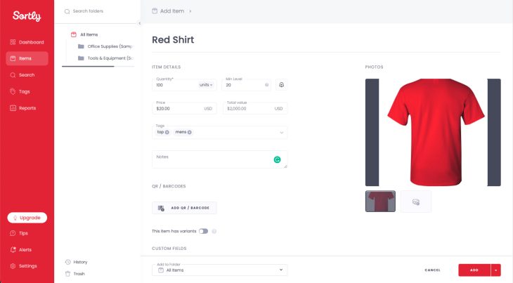 Sortly Review: Standalone Inventory Software