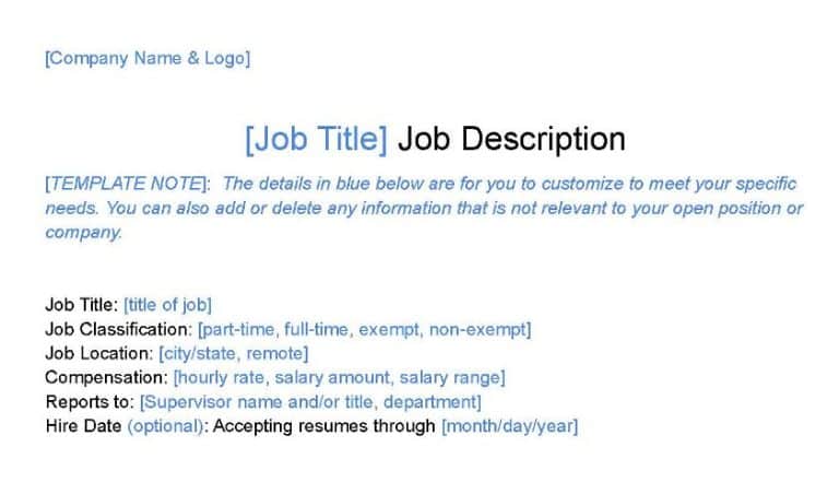 How to Write a Job Description + Free Template
