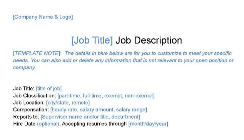 How to Write a Job Description + Free Template