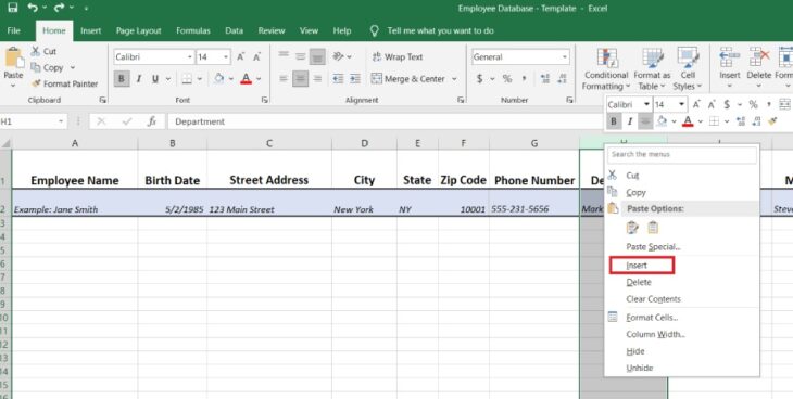 How to Create an Employee Database in Excel (+ Free Template)