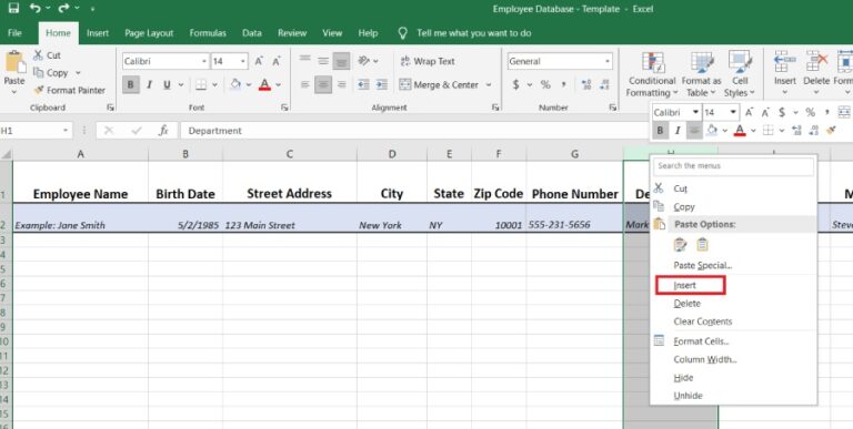 How to Create an Employee Database in Excel (+ Free Template)