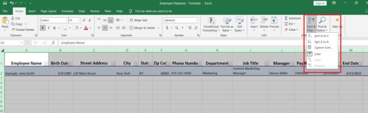 How to Create an Employee Database in Excel (+ Free Template)
