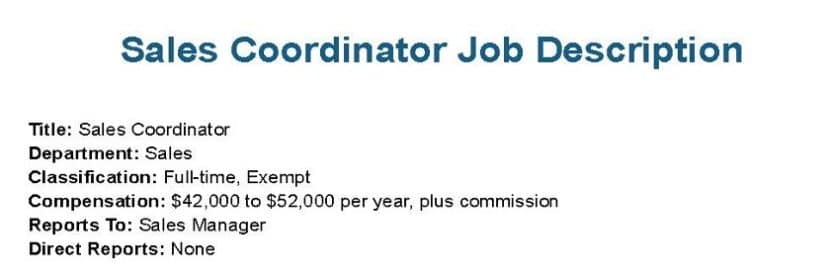 Sales Coordinator Job Description: What to Include, Tips & Free Template