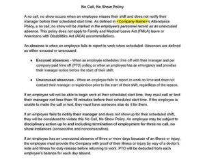 No Call, No Show Policy: How to Create One [+ Free Template]