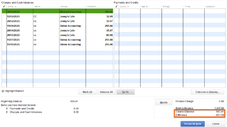 How To Reconcile a Credit Card Balance in QuickBooks Desktop