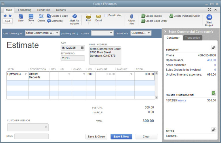 QuickBooks Contractor Review: Features & Pricing