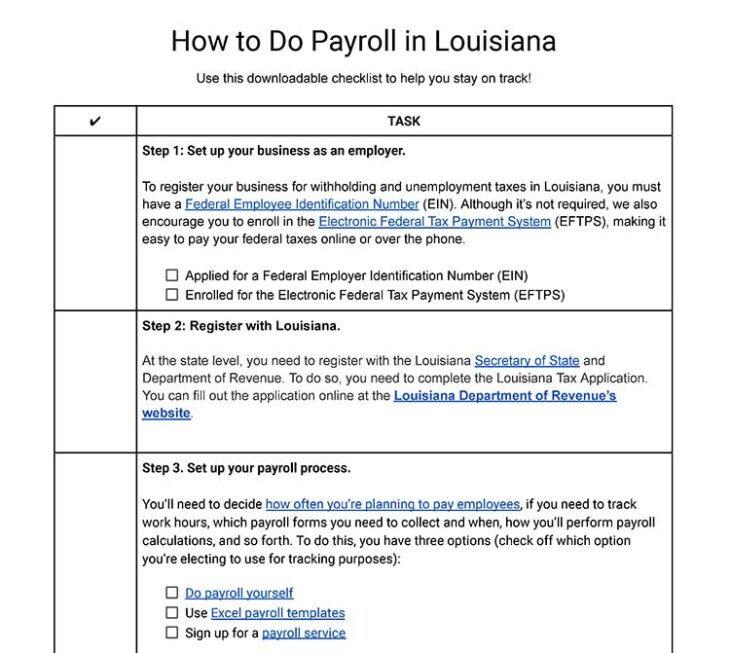 How to Do Payroll in Louisiana: An Employer’s Guide