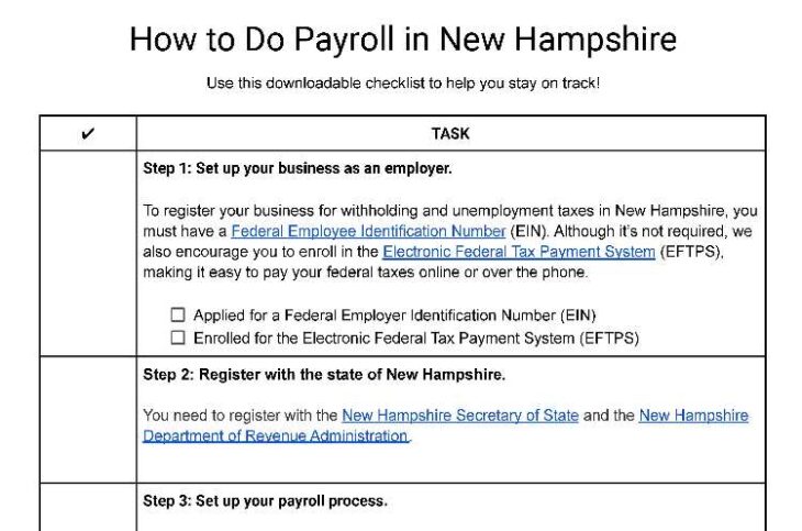 How to Do Payroll in New Hampshire: What Every Employer Needs to Know