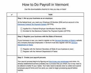 How to Do Payroll in Vermont: An Employer’s Guide
