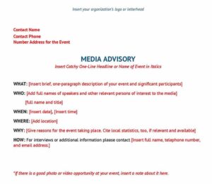 How to Write a Media Advisory in 5 Steps [+ Free Template]
