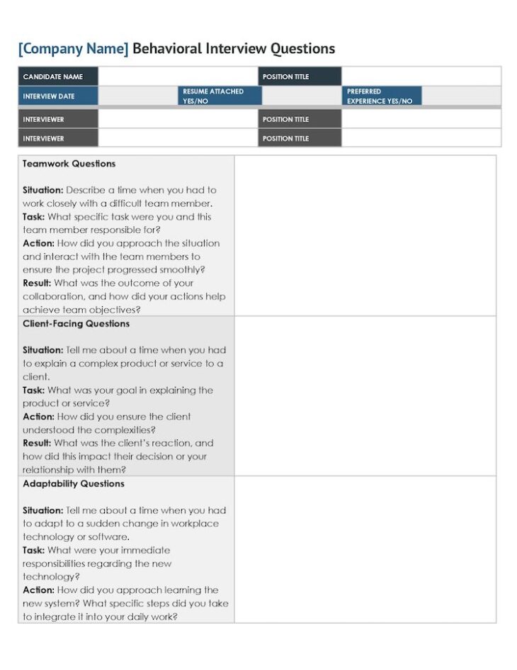 Behavioral Interview Topics & Questions [+ Free Template]