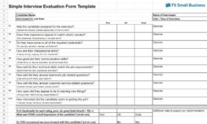 Free Interview Evaluation Forms & Scorecard Templates