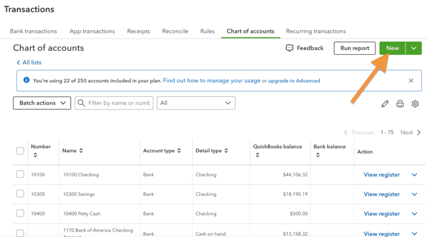 How To Set Up a Chart of Accounts in QuickBooks Online