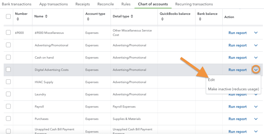 How To Set Up a Chart of Accounts in QuickBooks Online