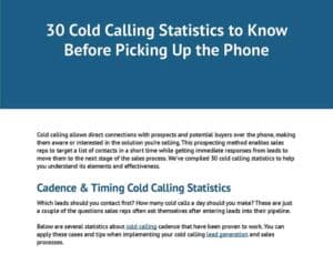 30 Cold Calling Statistics to Know Before Picking Up the Phone