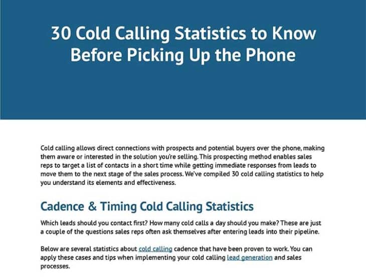 30 Cold Calling Statistics to Know Before Picking Up the Phone