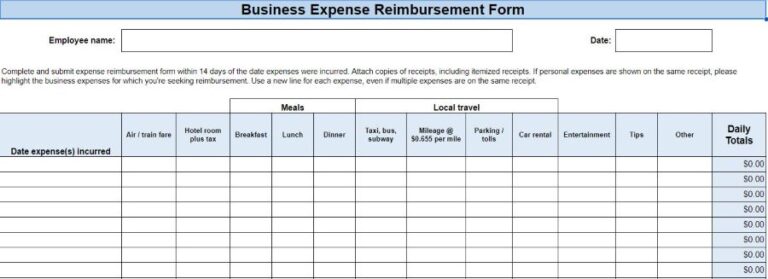 Free Employee Expense Report Template (+ Policy)
