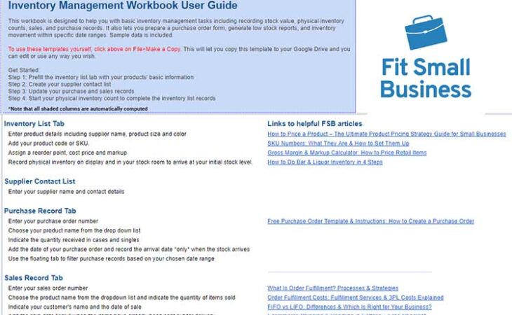 10 Free Inventory Templates + Instructions
