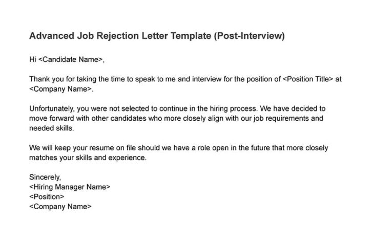 How to Compose a Job Rejection Letter + Free Templates