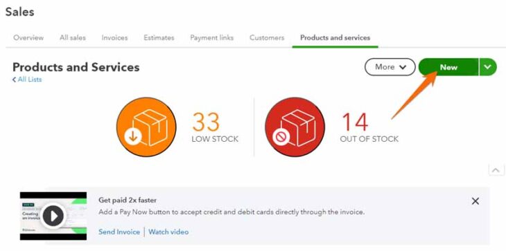 How To Set Up the Products and Services List in QuickBooks Online