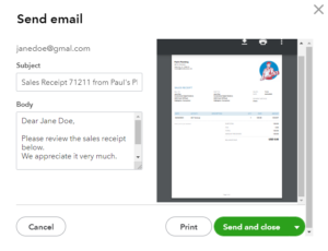 How To Create and Send QuickBooks Online Sales Receipts