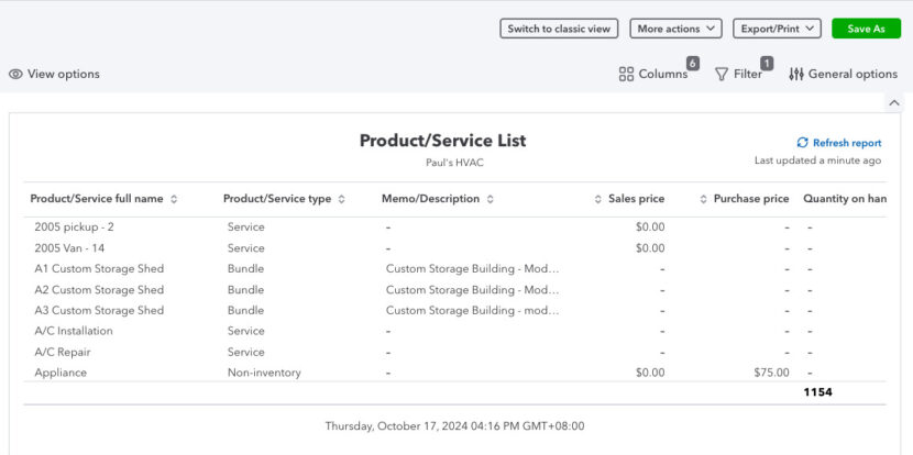 How to Set Up the Products and Services List in QuickBooks Online