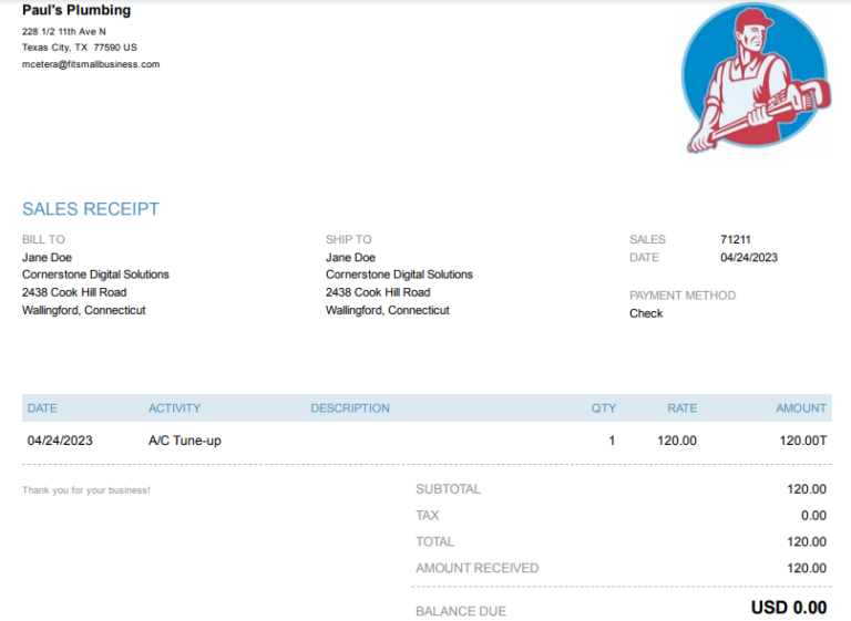 How To Create and Send QuickBooks Online Sales Receipts