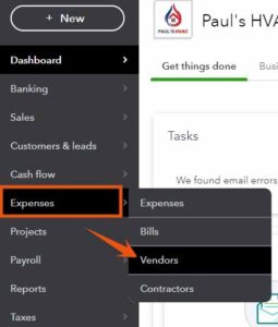 How To Set Up Vendors in QuickBooks Online