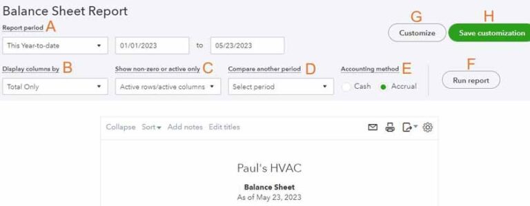 How To Create a Balance Sheet in QuickBooks Online