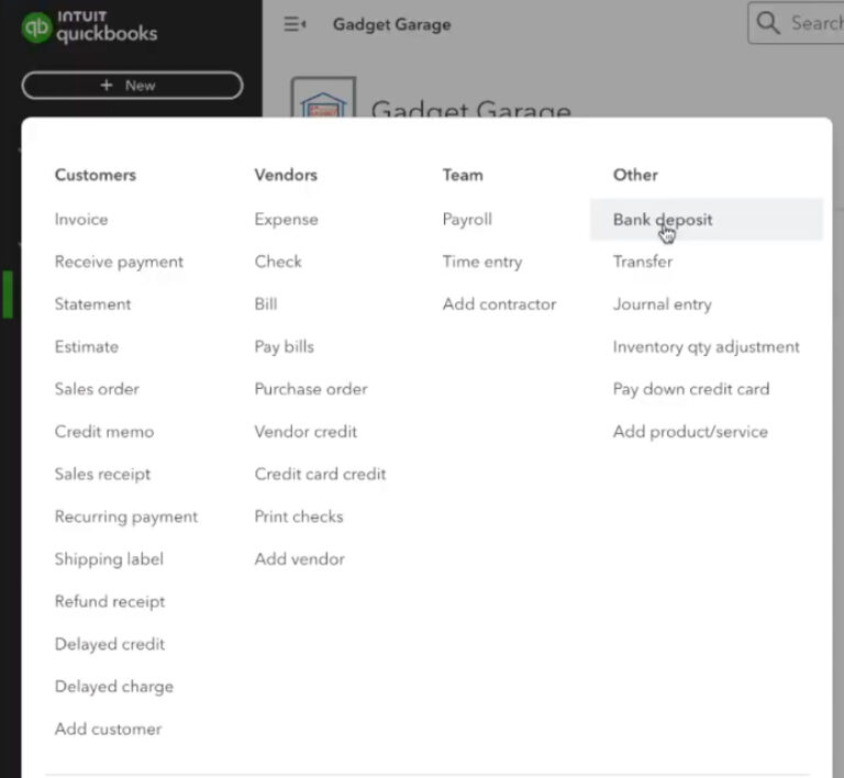How To Record Bank Deposits in QuickBooks Online