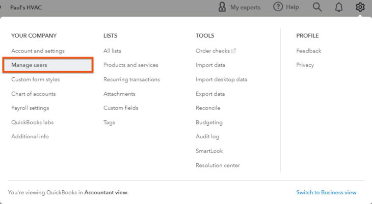 QuickBooks Online Multiple Users Setup