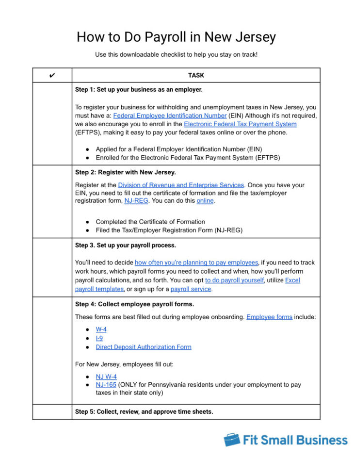 How to Do Payroll in New Jersey: A Small Business Guide