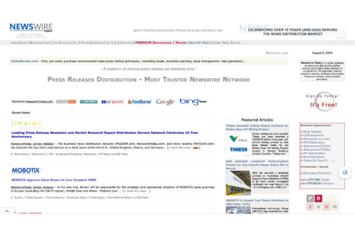 8 Free Press Release Distribution Sites