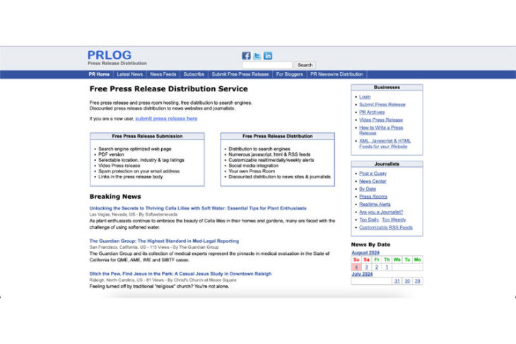 8 Free Press Release Distribution Sites