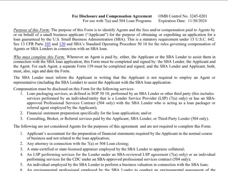 What Is SBA Form 159 & How to Fill It Out