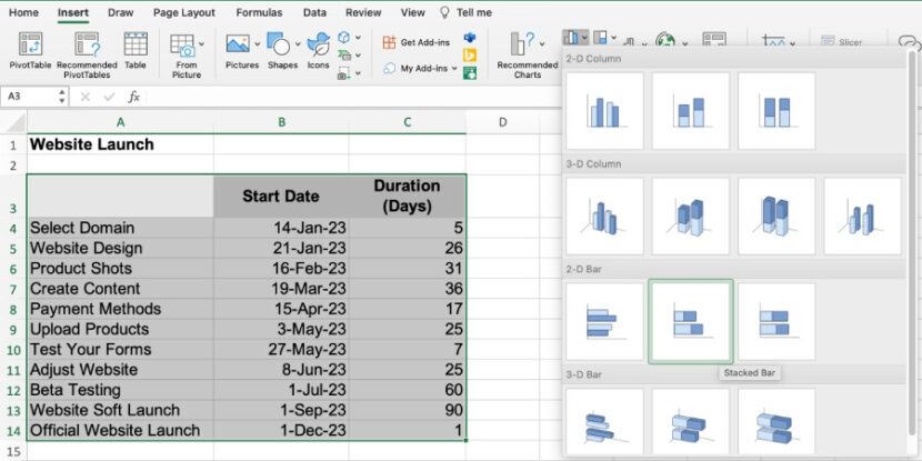 How to Create an Excel Gantt Chart in 3 Easy Steps (+ Free Template)