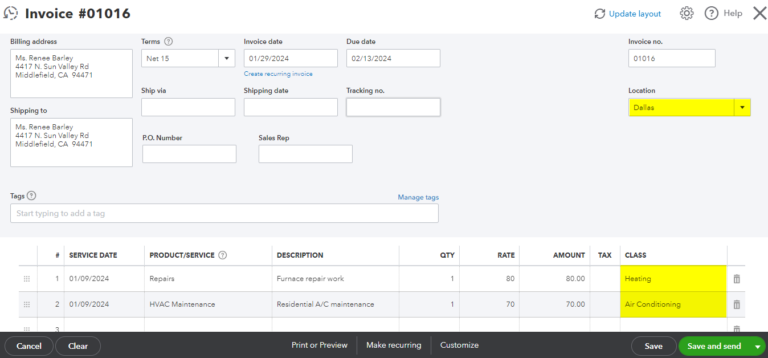 How To Use Classes and Locations in QuickBooks Online