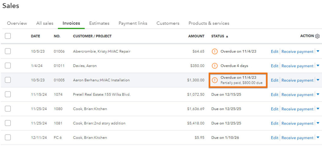 How To Enter a Partial Payment in QuickBooks Online