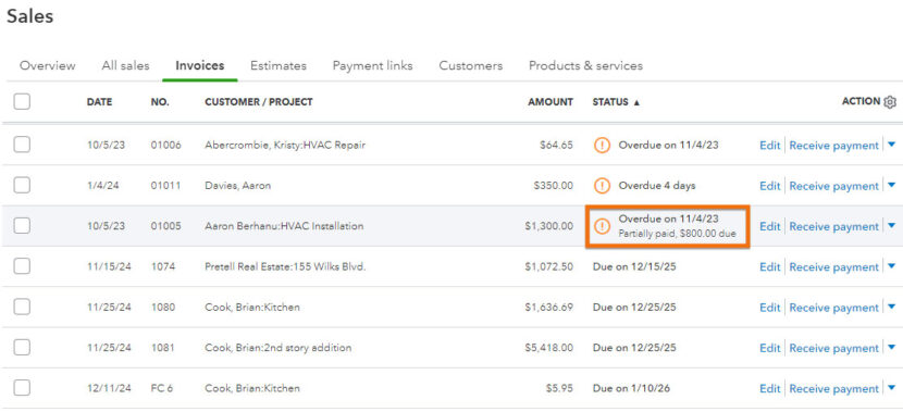 How To Enter a Partial Payment in QuickBooks Online