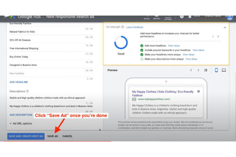 How to Add a Landing Page to Google Ads in 6 Steps